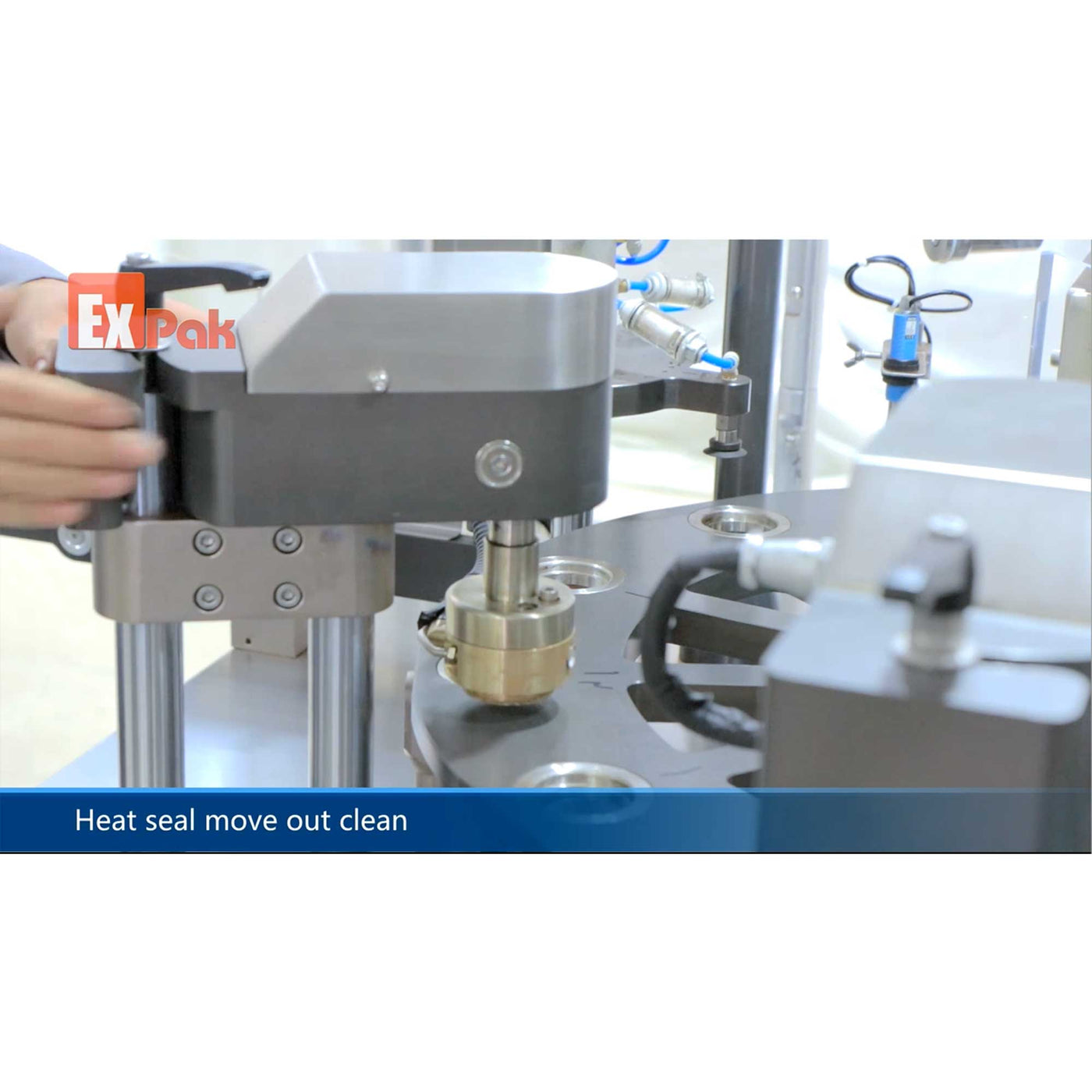 K-cup Filling and Sealing Machine - Expak CR90 Rotary w/Vacuum Conveyo