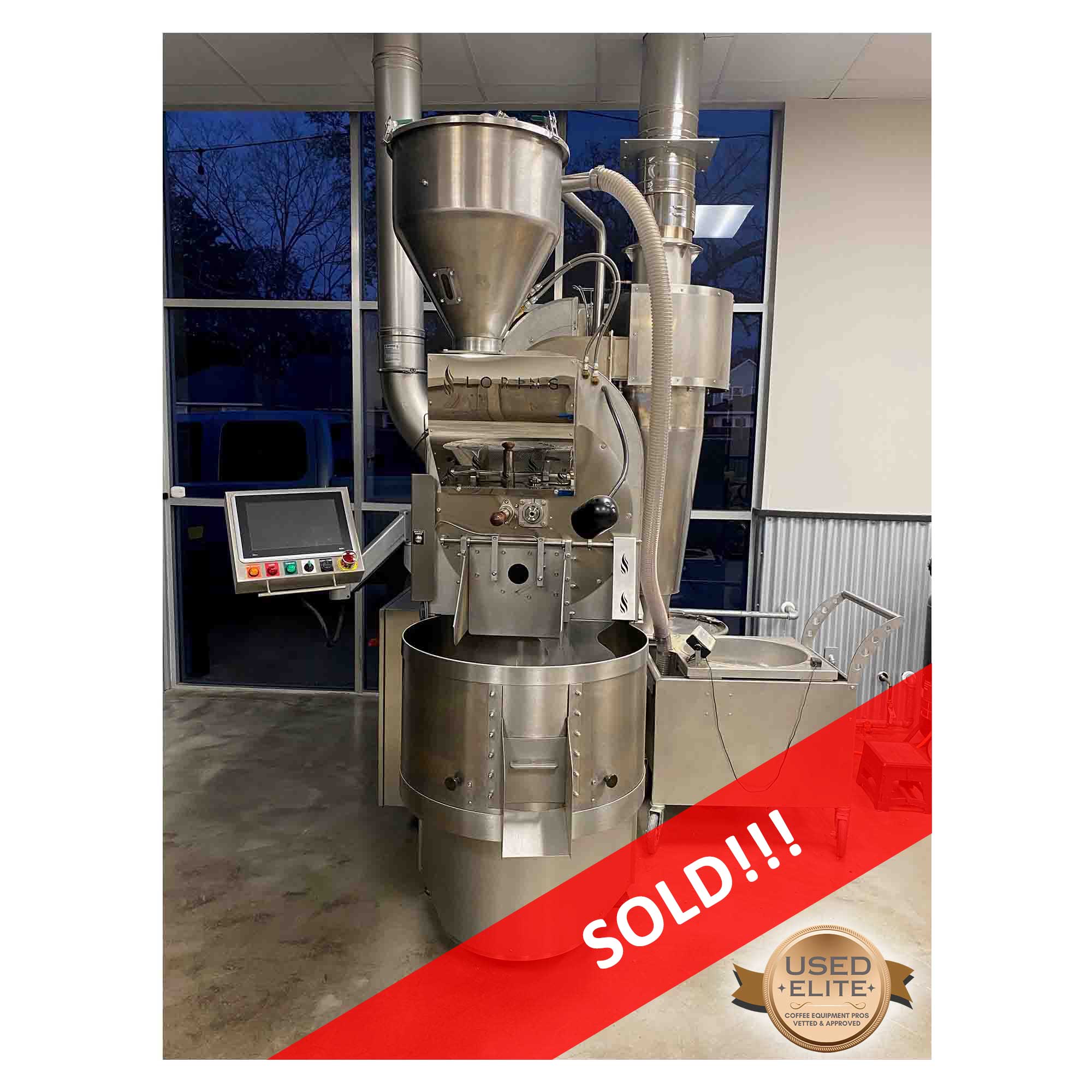 35kg Used Coffee Roaster — Loring S35 Kestrel and Bean Cart - Excellen