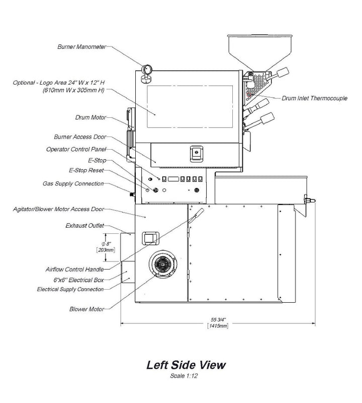 12kg Diedrich IR-12 Used Coffee Roaster — 2002